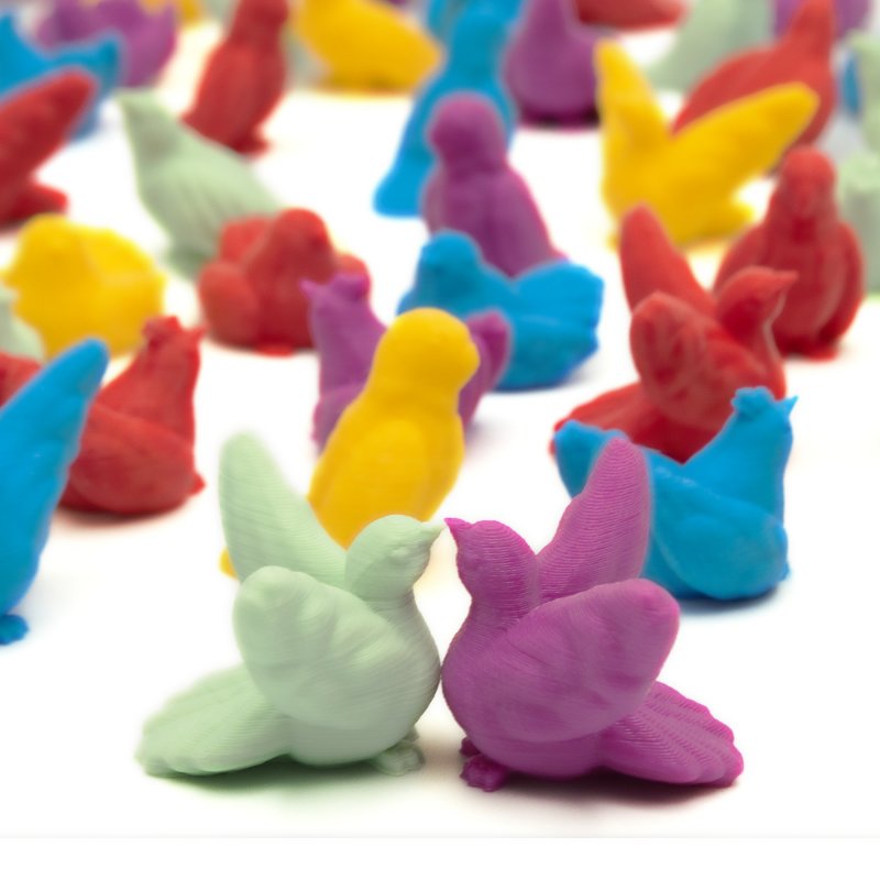 Multicolored Duet Birds for Wingspan Asia - 75 Pieces